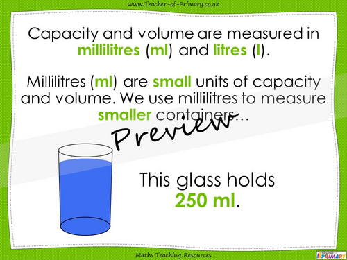 Measuring Capacity and Volume - Year 2 | Teaching Resources