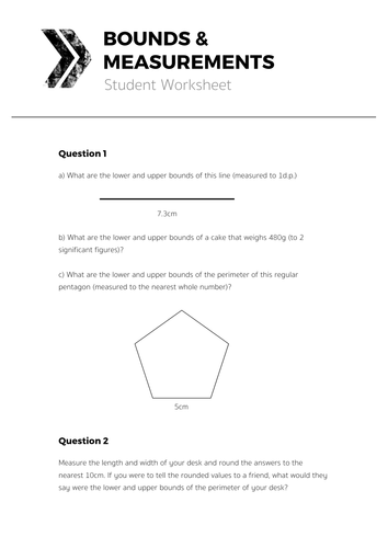 Bounds & Measurements - Complete Lesson | Teaching Resources