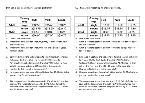KS2 Maths Decimal word problems by corinneroberts - UK Teaching ...
