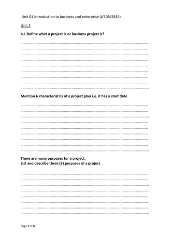 Vcert Ncfe Level 2 Certificate In Business And Enterprise Unit 01 Teaching Resources