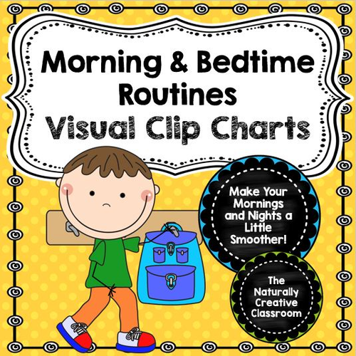 Morning and Bedtime Routine Visual Clip Chart | Teaching Resources