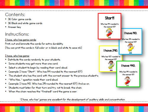 Place Value Game - Round to 10 - 3.NBT.A.1 | Teaching Resources