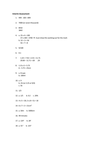KS2 Interim Assessment Test for Evidence by misterbishop - Teaching ...