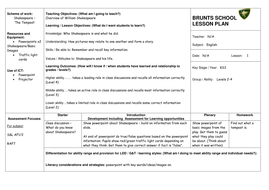 William Shakespeare "The Tempest" Scheme of Work KS3 Low Ability and ...