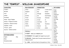 William Shakespeare "The Tempest" Scheme of Work KS3 Low Ability and ...