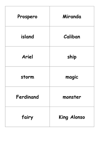 William Shakespeare "The Tempest" Scheme of Work KS3 Low Ability and ...