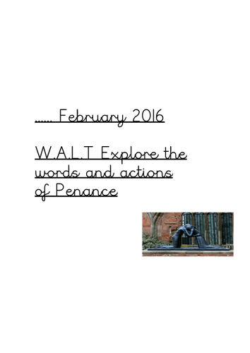 Sacrament of Penance (Words,Actions and symbols) by sambedford2015 ...