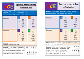 Spotting errors in long multiplication KS2 Year 5 by eckford91 ...