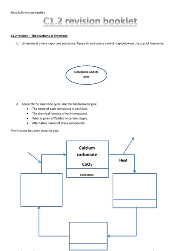 AQA complete C1 revision booklets | Teaching Resources