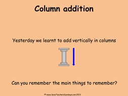 Column Addition KS1 (WITH carrying) Worksheets, Lesson Plans, Model ...