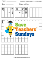 Column Addition KS1 (WITHOUT carrying) Worksheets, Lesson Plans, Model ...