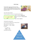 Kinetic energy worksheet | Teaching Resources