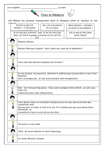 FRENCH - At the doctors - Chez le Médecin et Chez la Pharmacie ...