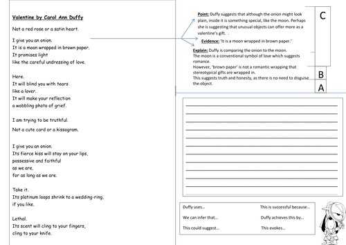 Valentine by Carol Ann Duffy Poetry | Teaching Resources