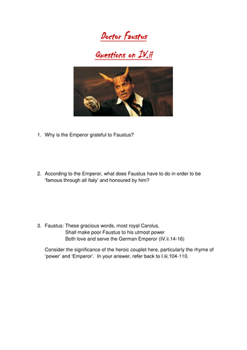 Doctor Faustus | Teaching Resources