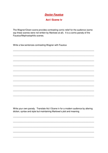 Doctor Faustus | Teaching Resources