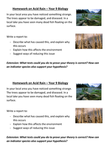 Acid Rain Lesson | Teaching Resources