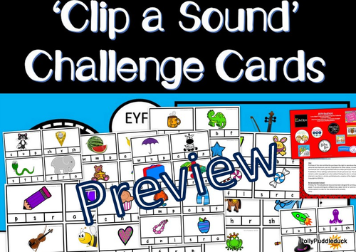 Clip a Sound Challenge Cards (EYFS/KS1) | Teaching Resources