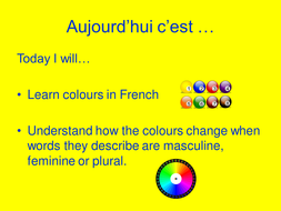 Colours agreement in French | Teaching Resources