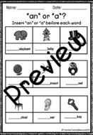 To use 'an' and 'a' correctly - PowerPoint and Worksheets (Grammar ...
