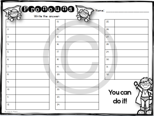 Pronouns Task Cards | Teaching Resources