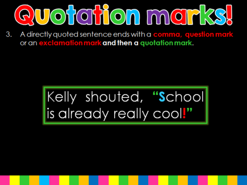 Quotation marks and commas in dialogue | Teaching Resources