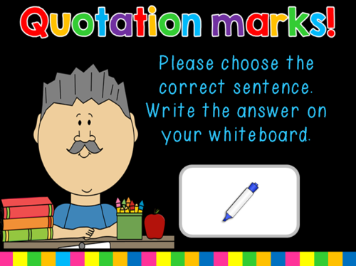 Quotation marks and commas in dialogue | Teaching Resources