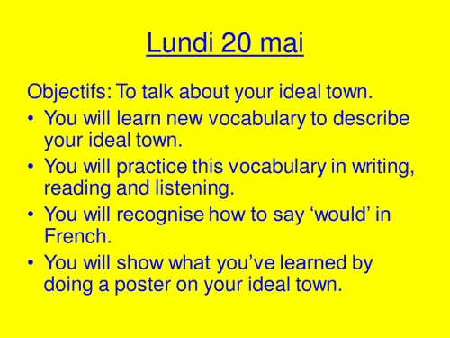 Ideal town (Ma ville ideale) | Teaching Resources