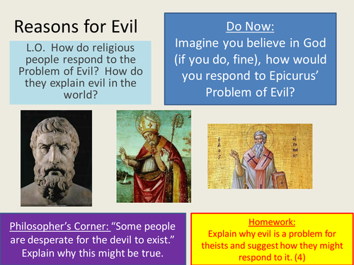 Reasons for Evil | Teaching Resources