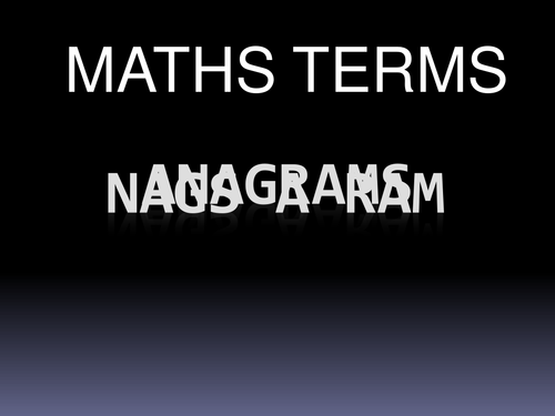 Anagrams of maths instructions | Teaching Resources