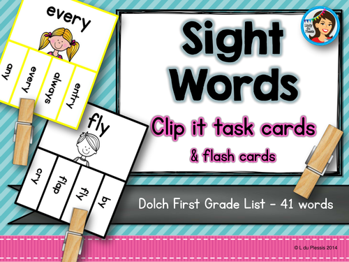 Sight Words Dolch Clip it Cards (BUNDLE) | Teaching Resources