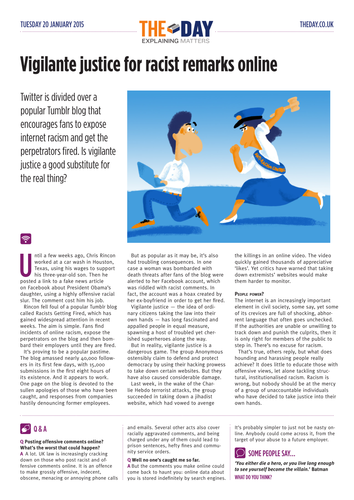 News articles for teaching: Racism | Teaching Resources