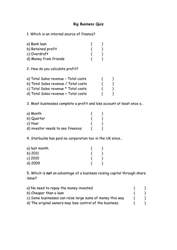 Income Statements - Profit & Loss Accounts - Finance - Business Studies ...