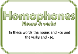 KS2 HOMOPHONES posters / flashcards | Teaching Resources