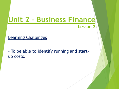 Unit 2: Finance for Business (BTEC Level 2 First Award in Business ...