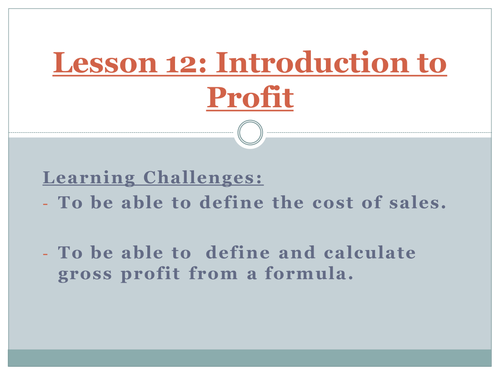 Unit 2: Finance for Business (BTEC Level 2 First Award in Business ...