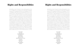 Rights and Responsibilities Wordsearch - Lesson Starter | Teaching ...