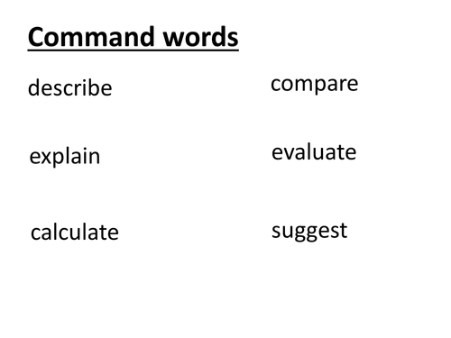 Command word revision assembly presentations | Teaching Resources