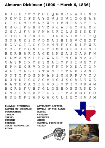 Texas Revolution and the Alamo Word Search Pack | Teaching Resources