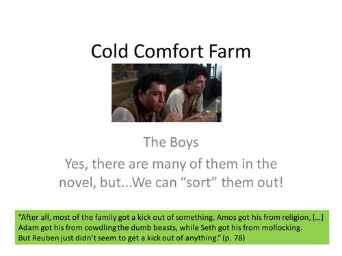 "Cold Comfort Farm", by Stella Gibbons | Teaching Resources