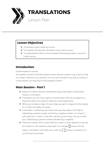 Translations - Complete Lesson | Teaching Resources