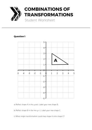Combinations of Transformations - Complete Lesson | Teaching Resources