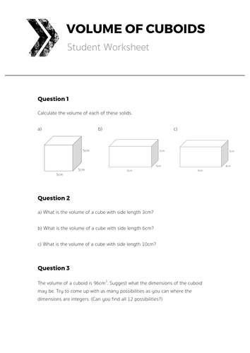 Volume of Cuboids - Complete Lesson | Teaching Resources Volume of Cuboids - Complete Lesson | Teaching Resources