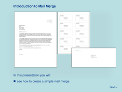Word Processing - Introduction to Mail Merge | Teaching Resources