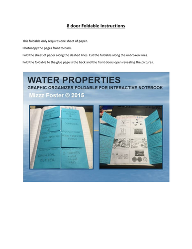 Three Chemical Reactions Graphic Organizer Foldables | Teaching Resources