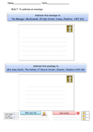 Addressing Envelopes Worksheet - English Functional Skills Entry Level ...