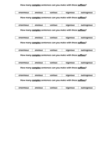 Year 4 English Starters Suffixes and Prefixes, homophones, shun, gue ...