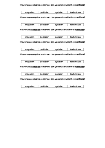 Year 4 English Starters Suffixes and Prefixes, homophones, shun, gue ...