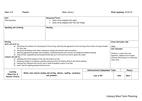 Superhero Literacy planning - 4 weeks Y5/6 | Teaching Resources