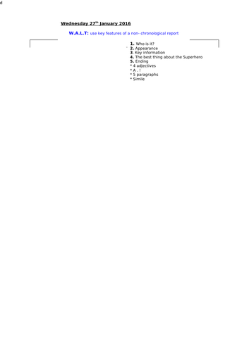 Superhero Literacy planning - 4 weeks Y5/6 | Teaching Resources